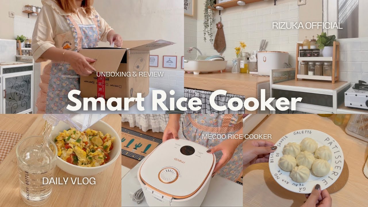 unboxing rice cooker low carbo and low sugar 🤎 MECOO Smart Rice Cooker ...