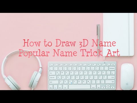 How to Draw 3D Popular Name Trick #3D #Illusion #name - YouTube