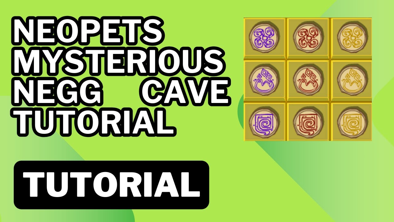 Neopets - Mysterious Negg Cave Tutorial - YouTube
