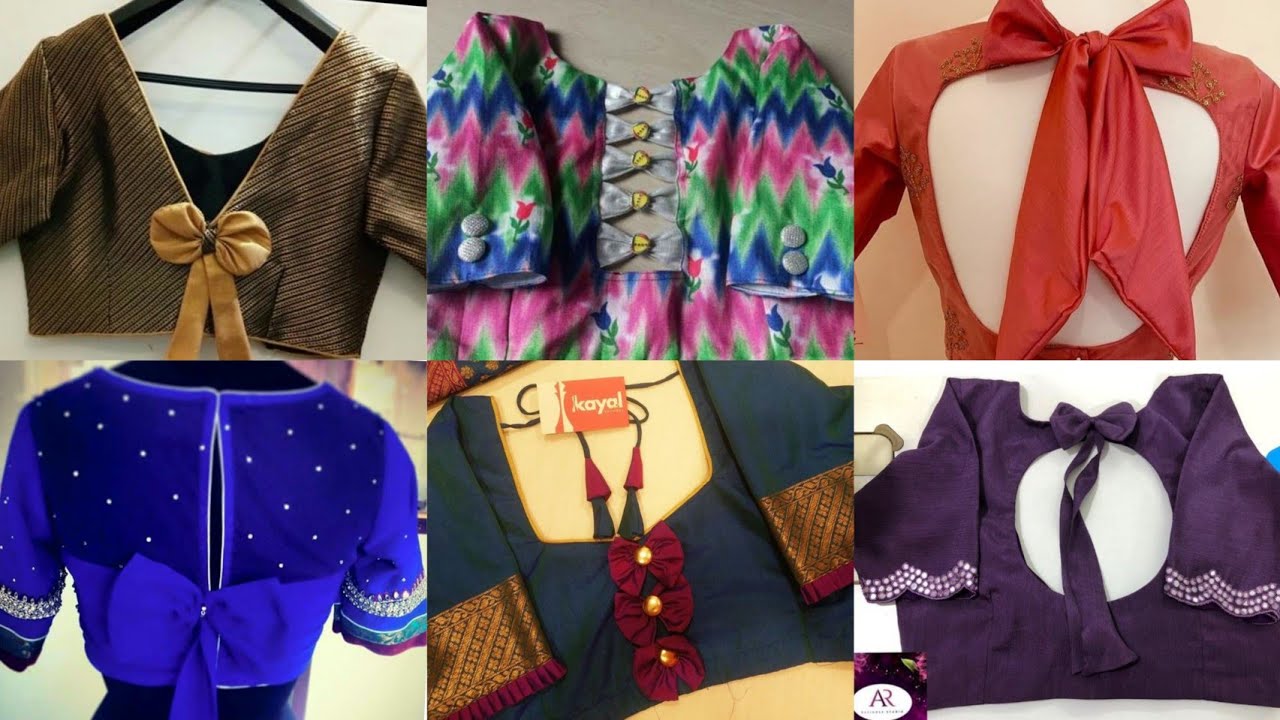 Bow Blouse Design / Bow Pattern Blouse Design / New Bow Design Blouse ...