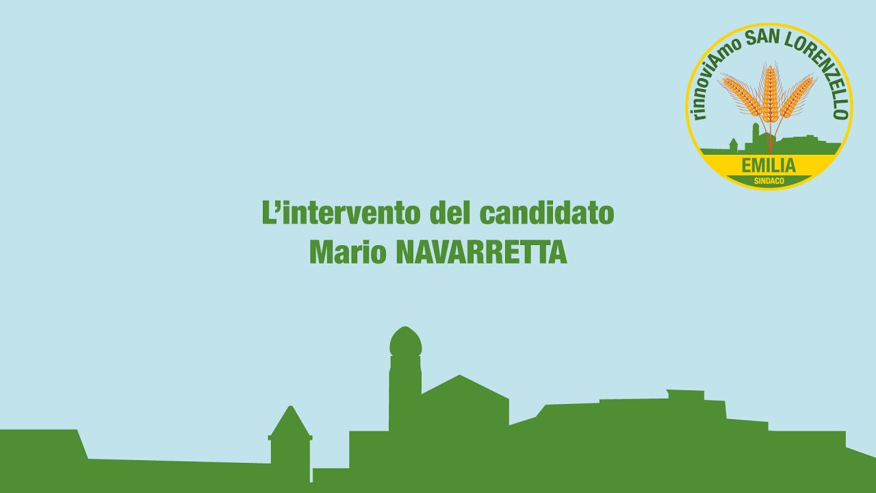 L'intervento del candidato consigliere Mario Navarretta. - YouTube