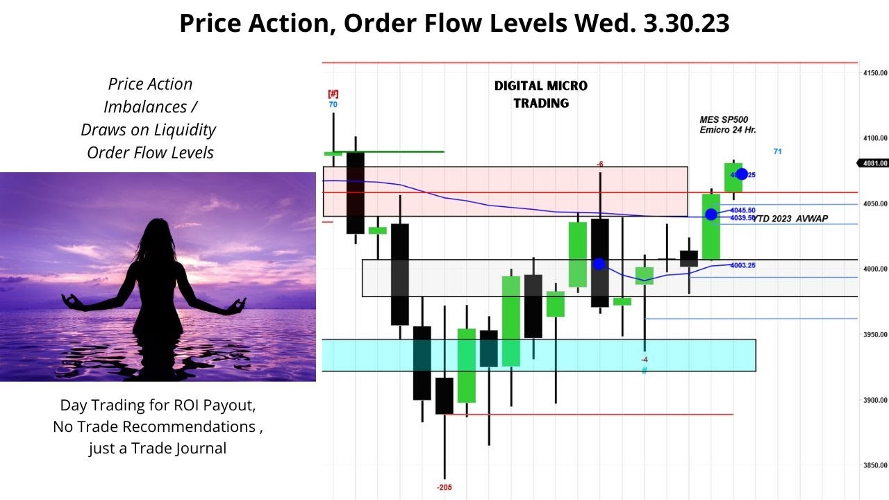 Price Action, Order Flow Level 3.30.23 - YouTube