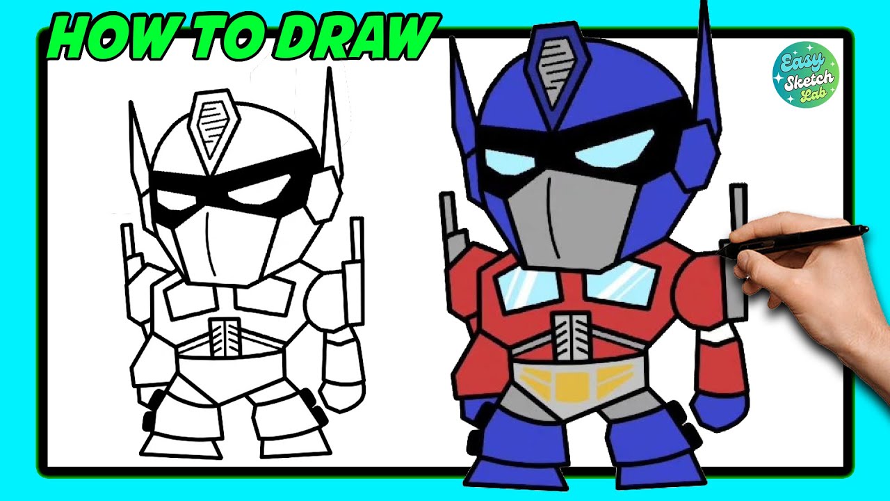 How to Draw Cute OPTIMUS PRIME Chibi - YouTube