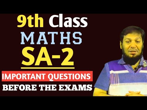 9th Class SA-2| MATHS | Most IMPORTANT Questions | Full TEXTBOOK ...