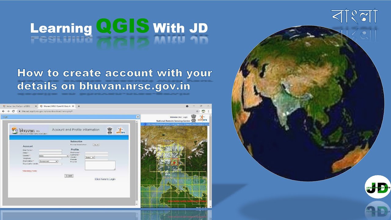 create account with your details on bhuvan.nrsc.gov.in(bhuvan Geoportal ...