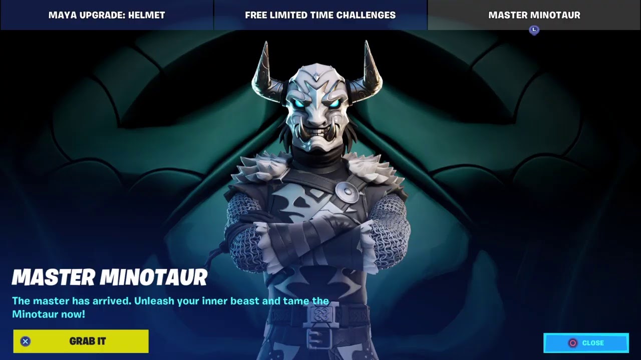 *NEW* MASTER MINOTAUR SKIN (Fortnite Chapter 2) Season 2 - YouTube