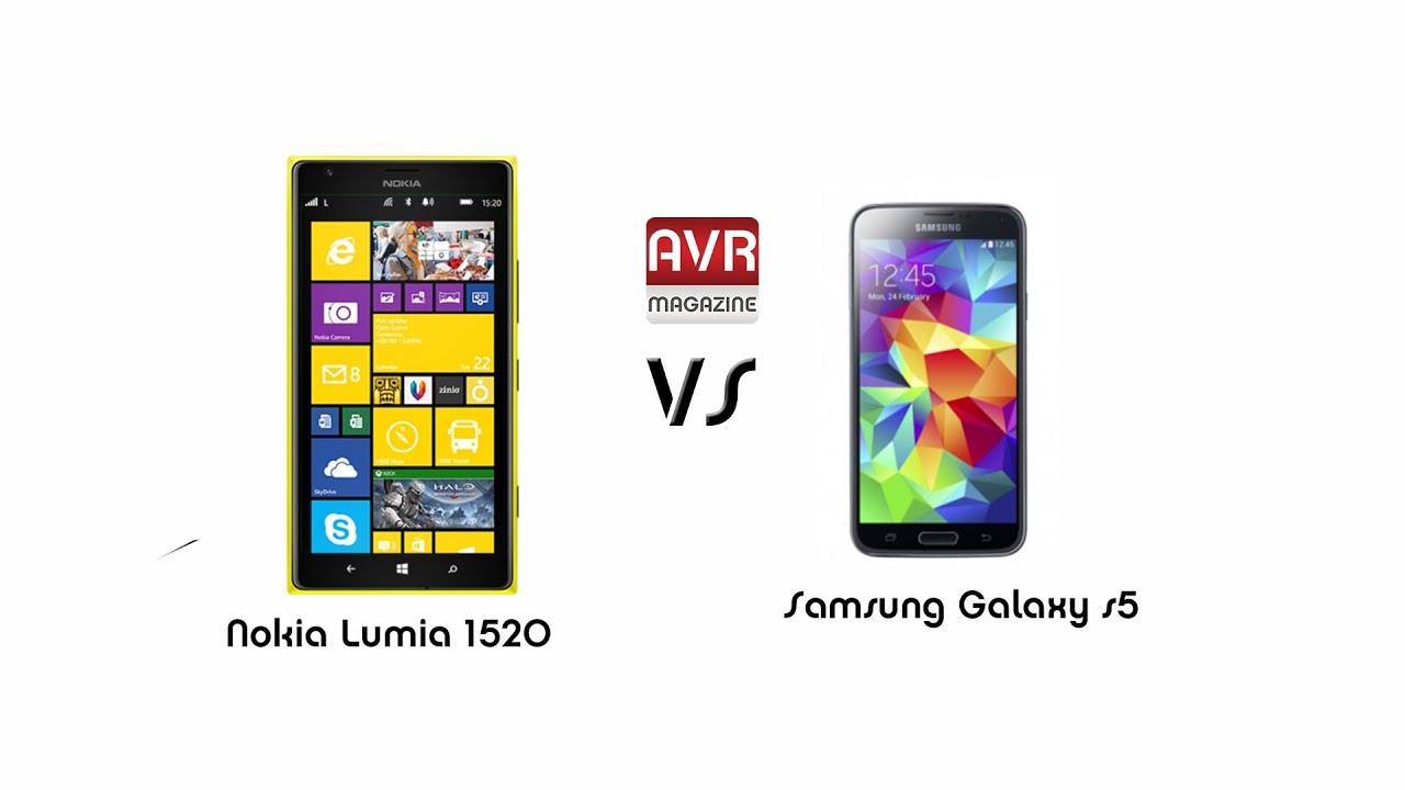 Confronto Samsung Galaxy S5 VS Nokia Lumia 1520 - AVRMagazine.com - YouTube