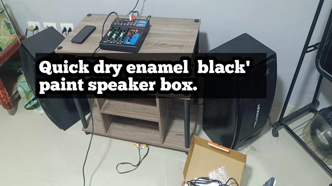 Quick dry enamel black' paint speaker box - YouTube