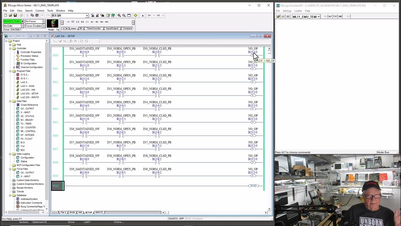 E4 - Learn Teach w/RSLogix Emulate500 - Programming Template - YouTube