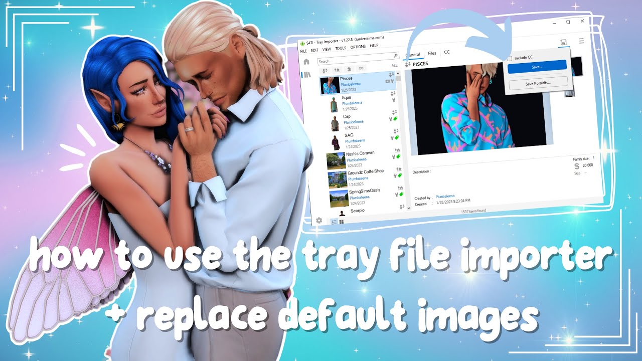 HOW TO USE THE SIMS 4 TRAY FILE IMPORTER AND REPLACE IMAGES - YouTube