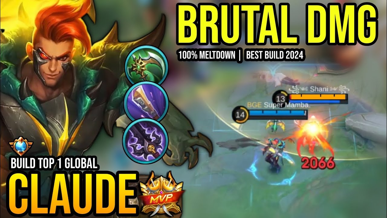 CLAUDE BEST BUILD 2024 | BUILD TOP GLOBAL CLAUDE GAMEPLAY | MOBILE ...