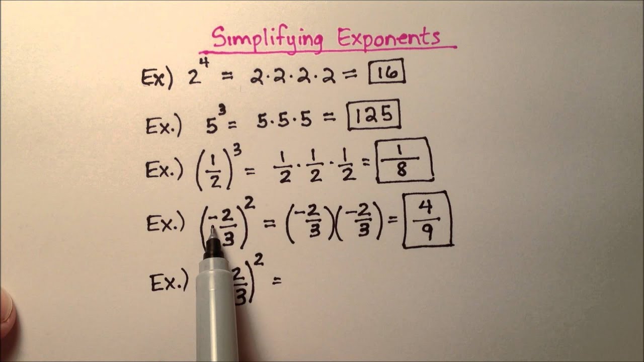 Simplifying Exponents - YouTube