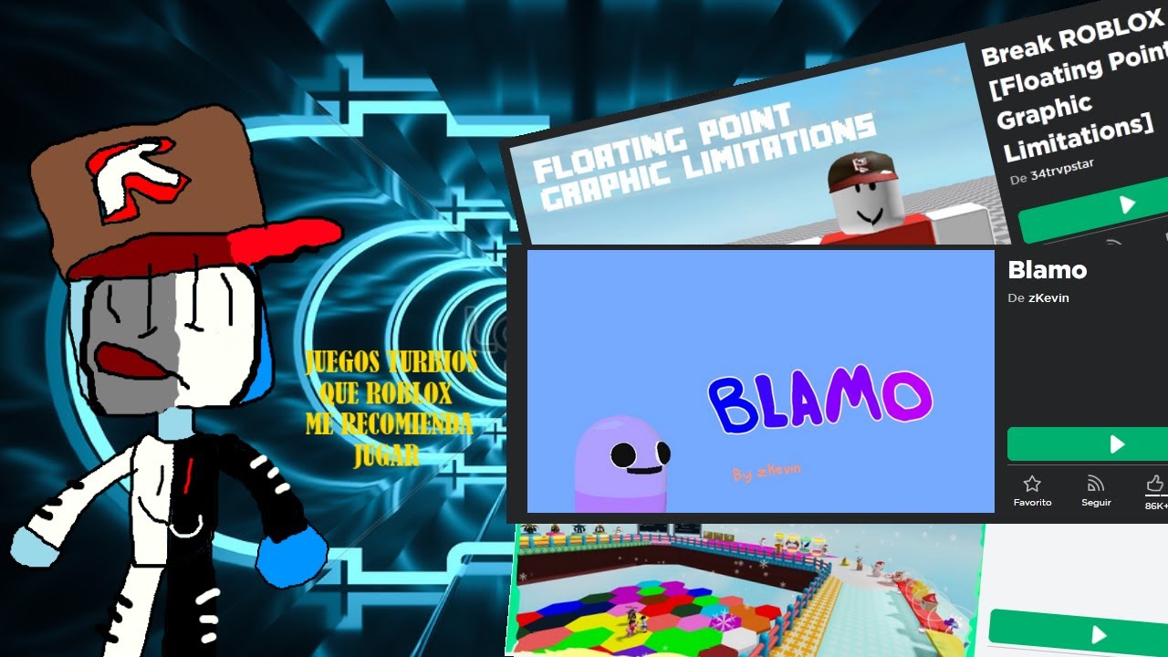 JUEGOS TURBIOS QUE ROBLOX ME RECOMIENDA JUGAR (Parte 1) - YouTube