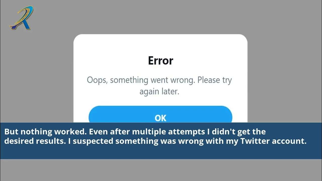 Something Went Wrong Try Reloading Twitter - YouTube