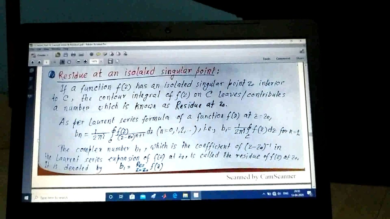 Isolated Singularity and Cauchy's Residue theorem - YouTube