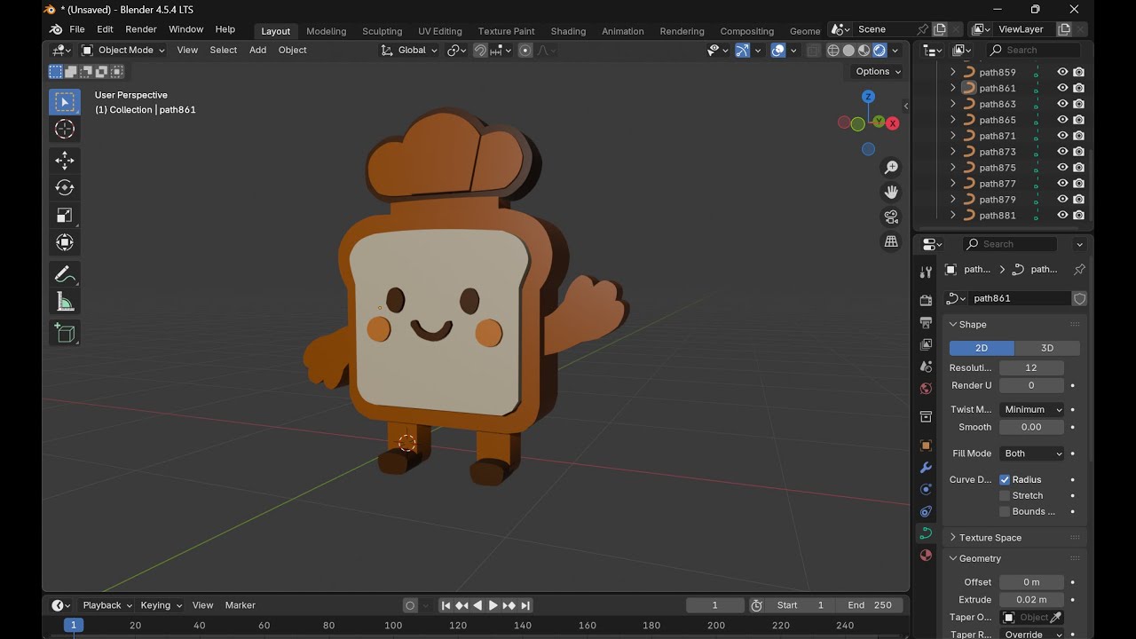#4 Membuat Visualisasi 3D Design Maskot Menggunakan Blender - YouTube