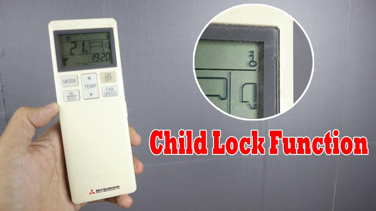 How to Set Child Lock on Mitsubishi Air Conditioner Remote Control ...
