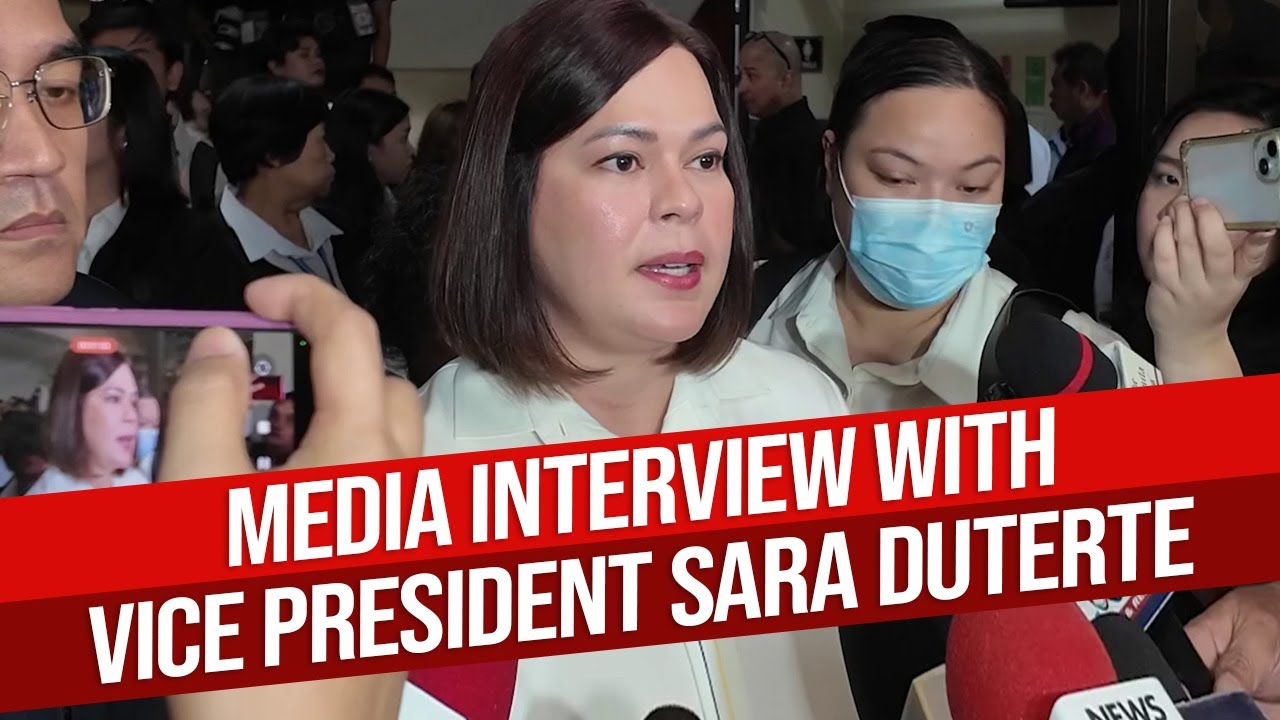 LIVE: MEDIA INTERVIEW WITH VICE PRESIDENT SARA DUTERTE | SEPTEMBER 16 ...
