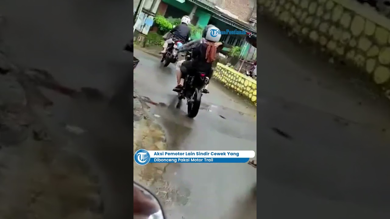 🔴 Viral Aksi Pemotor Lain Sindir Cewek Yang Dibonceng Pakai Motor Trail ...