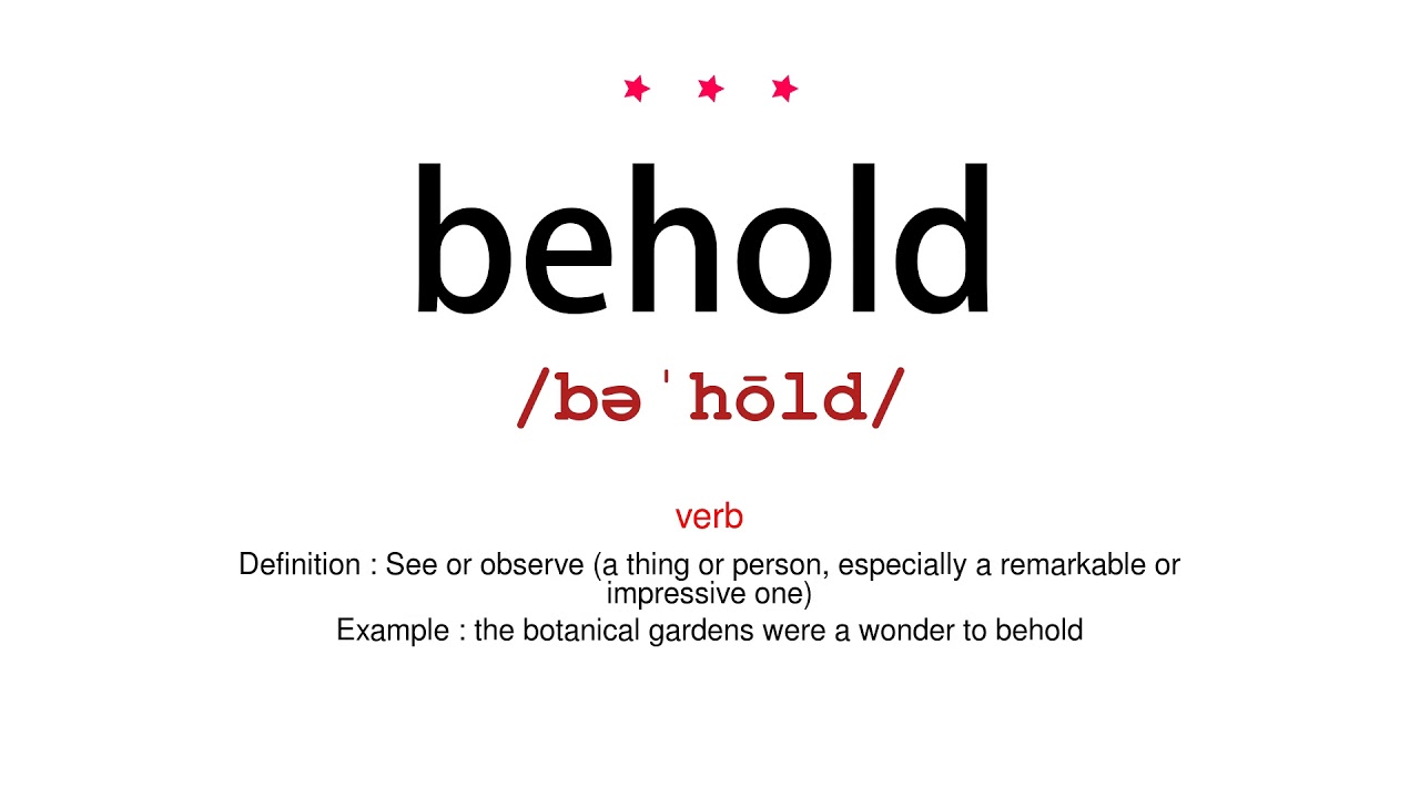 How to pronounce behold - Vocab Today - YouTube