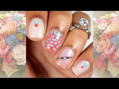 DIY: Beach Wedding Inspired Nail Art Featuring James Allen Mini Engagement Ring