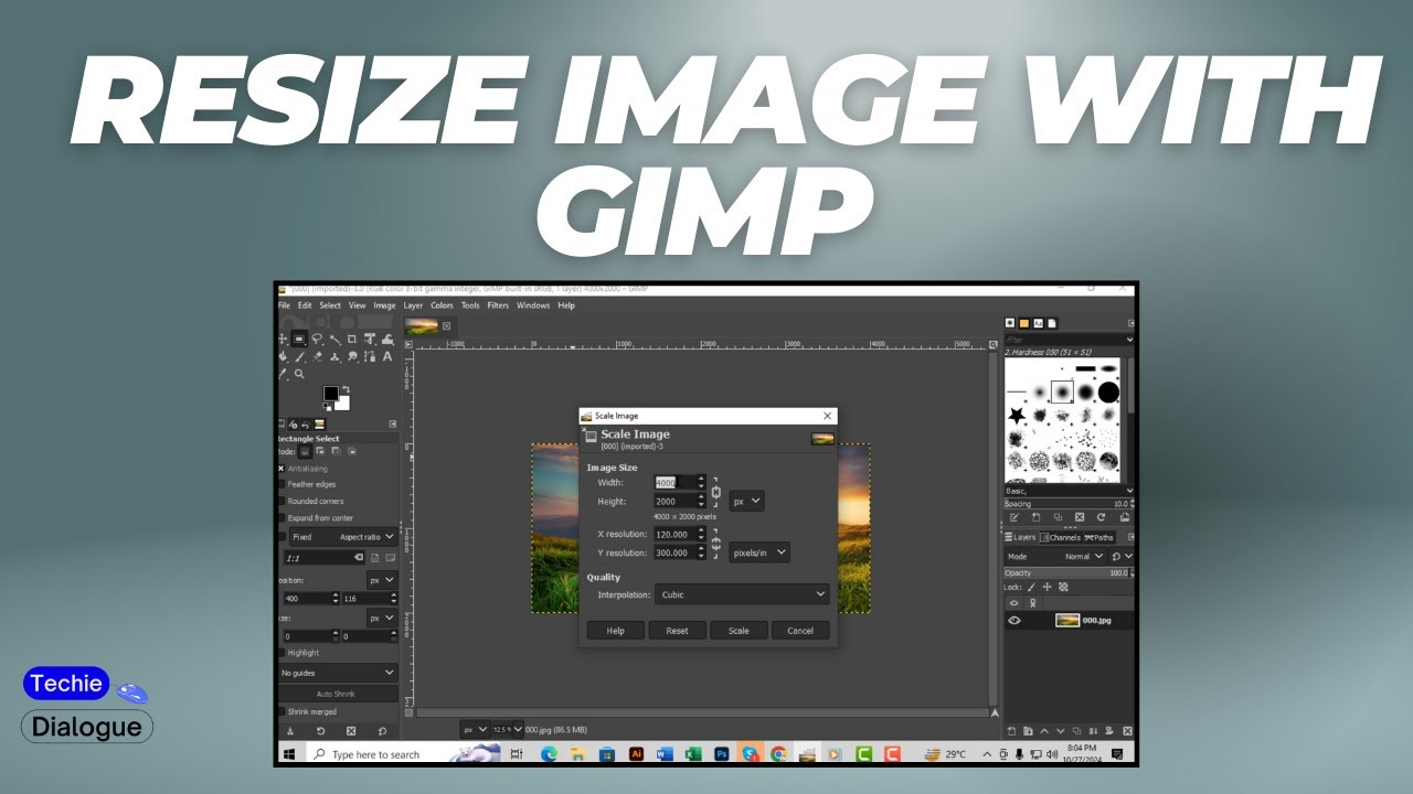 How to Resize Image with GIMP - YouTube