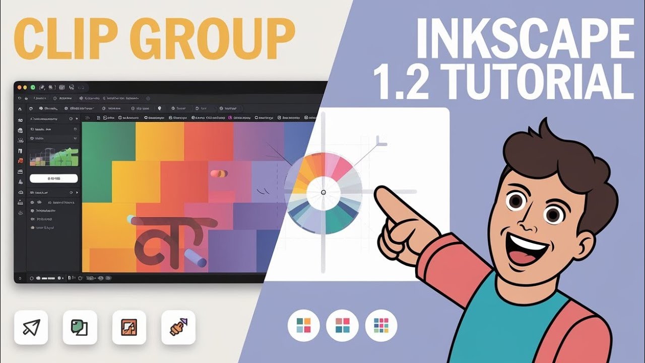 Clip Group| inkscape 1.2 hindi tutorial - YouTube