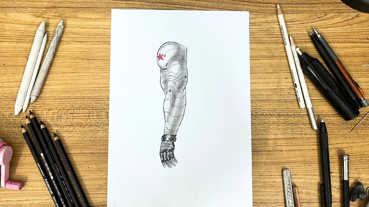 Winter Soldier | Sketch drawing for beginners step by step | Paint9 Art ...