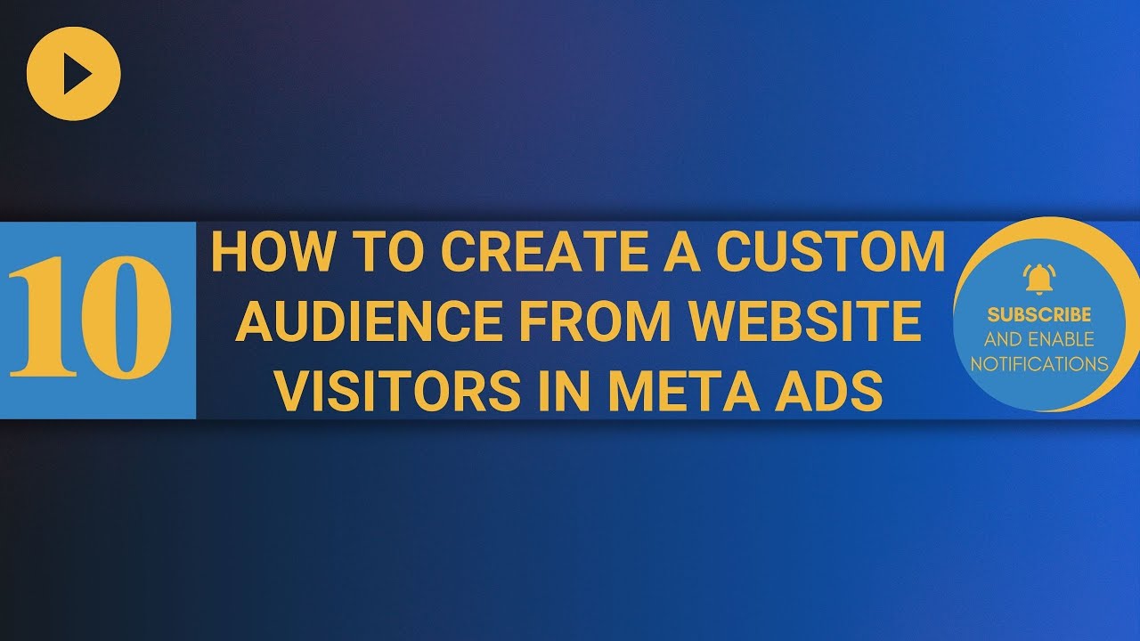 How to create a custom audience from website visitors in Meta Ads - YouTube