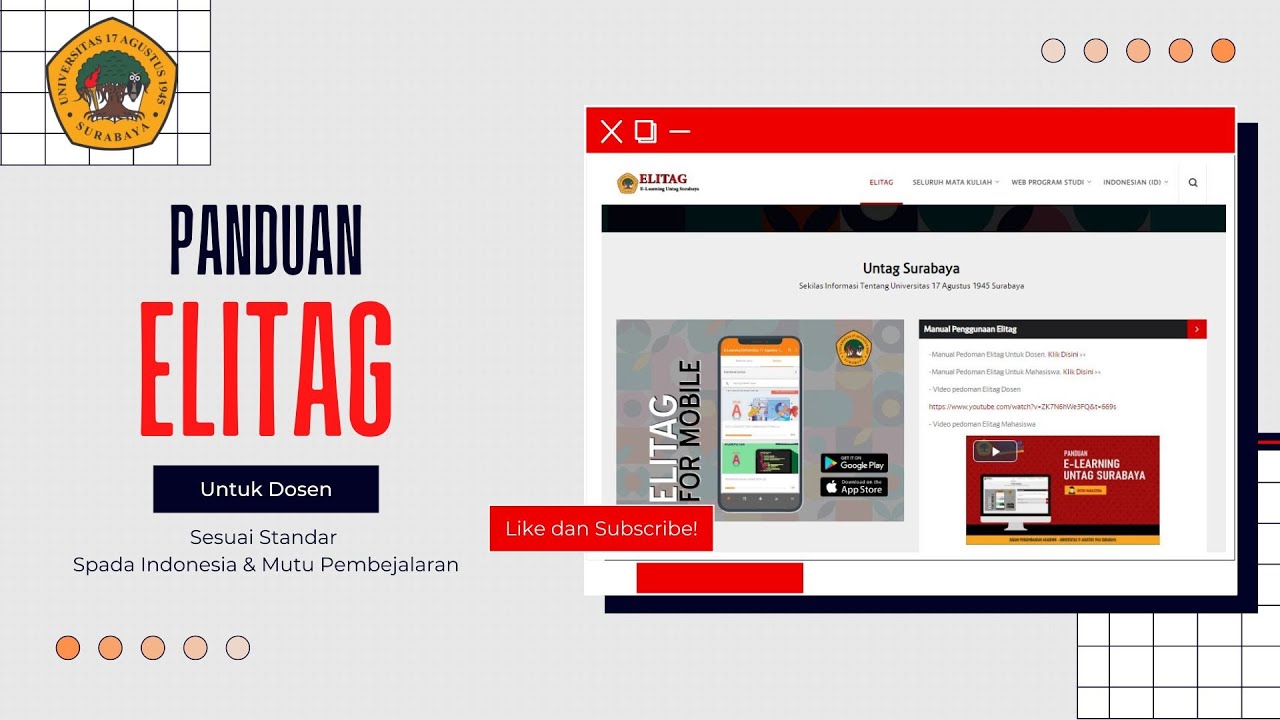 Panduan Elitag Untuk Dosen Sesuai Standar Mutu & SPADA Indonesia - YouTube