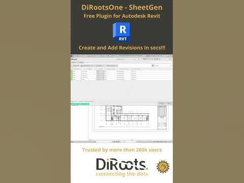 Creating and adding Revisions in seconds using #DiRootsOne (free Revit plugin by DiRoots) - YouTube