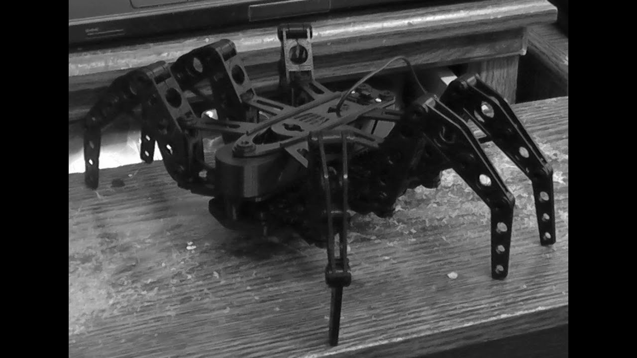 6 legs, Beetle Bot Demo. 3d printed project. Build video coming, with STL files. - YouTube