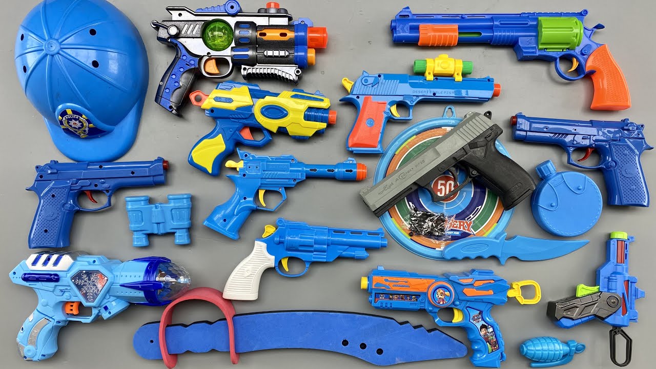 Old Police Toy Guns! Glock-19 Cop Gun with 3D Lights Desert Eagle ...