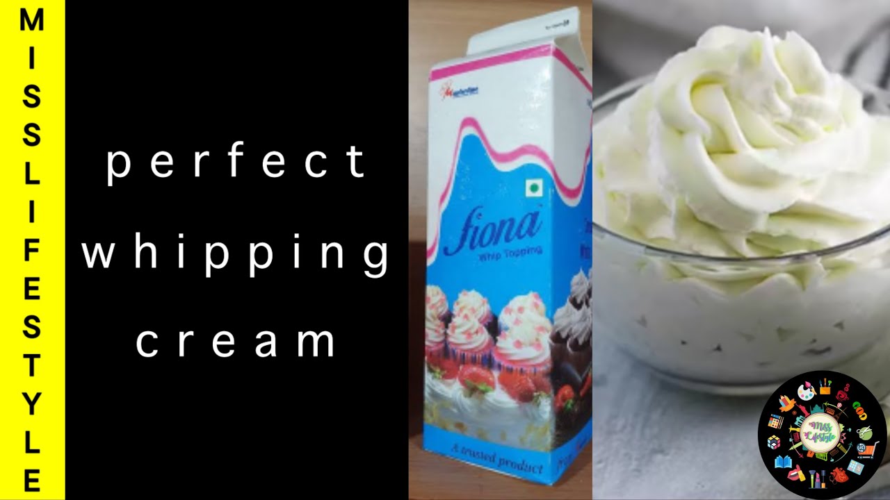 Perfect whipping cream | fiona whip topping | whipped cream | - YouTube