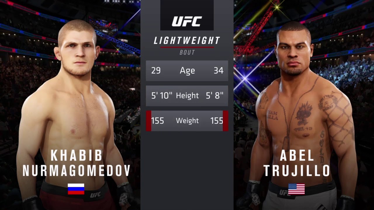 UFC 3 Lightweight match Khabib Nurmagomedov VS Abel Trujillo - YouTube