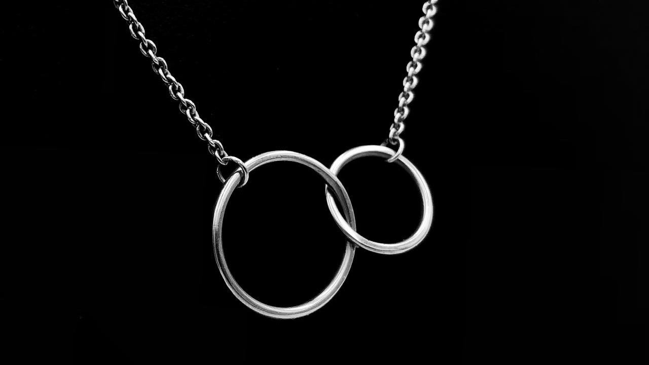 Handmade ring in ring silver necklace - YouTube