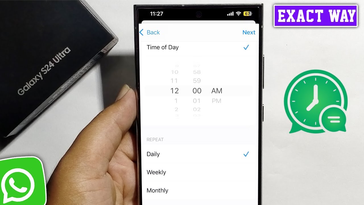 How to schedule WhatsApp message in Samsung mobile - Full Guide - YouTube