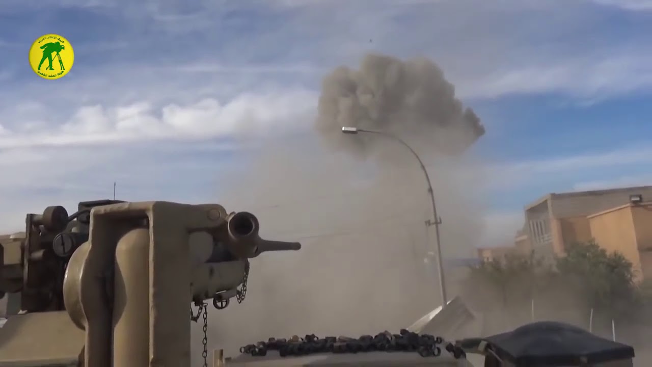 Iraqi M1 Abrams tank destroys ISIS VBIED in Ramadi - YouTube