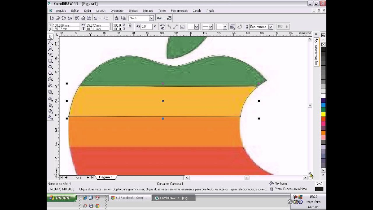 COREL DRAW Aula 12 Vetorizando logo da Apple no COREL DRAW - YouTube