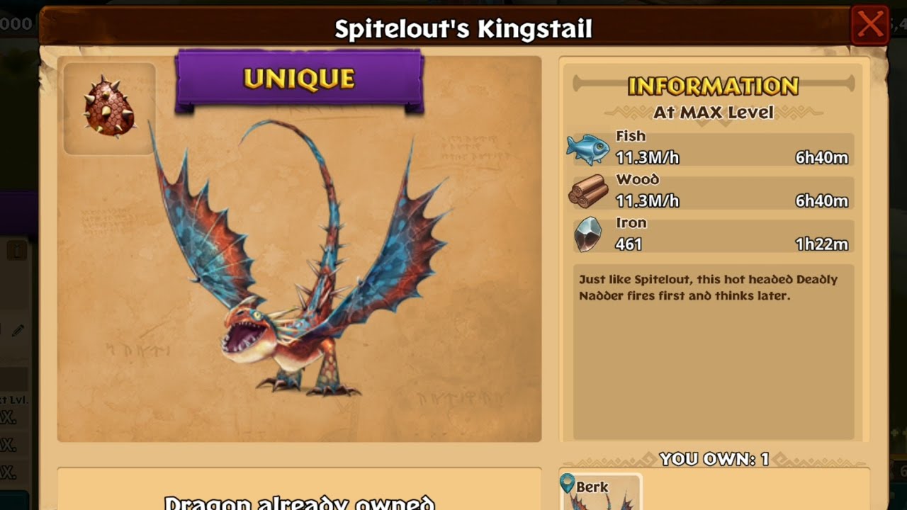 SPITELOUT’S KINGSTAIL Titan Mode Max Level 150 | Dragons: Rise of Berk ...