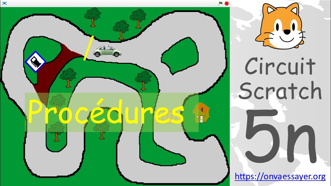 Scratch : Circuit Voiture 5 (les procédures) - YouTube
