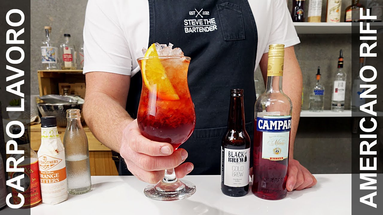 Carpo Lavoro Cocktail Recipe - A COFFEE AMERICANO - YouTube