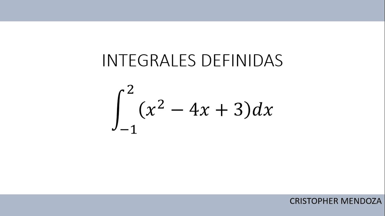 **CURSO DE CÁLCULO INTEGRAL: INTEGRALES DEFINIDAS #2** - YouTube