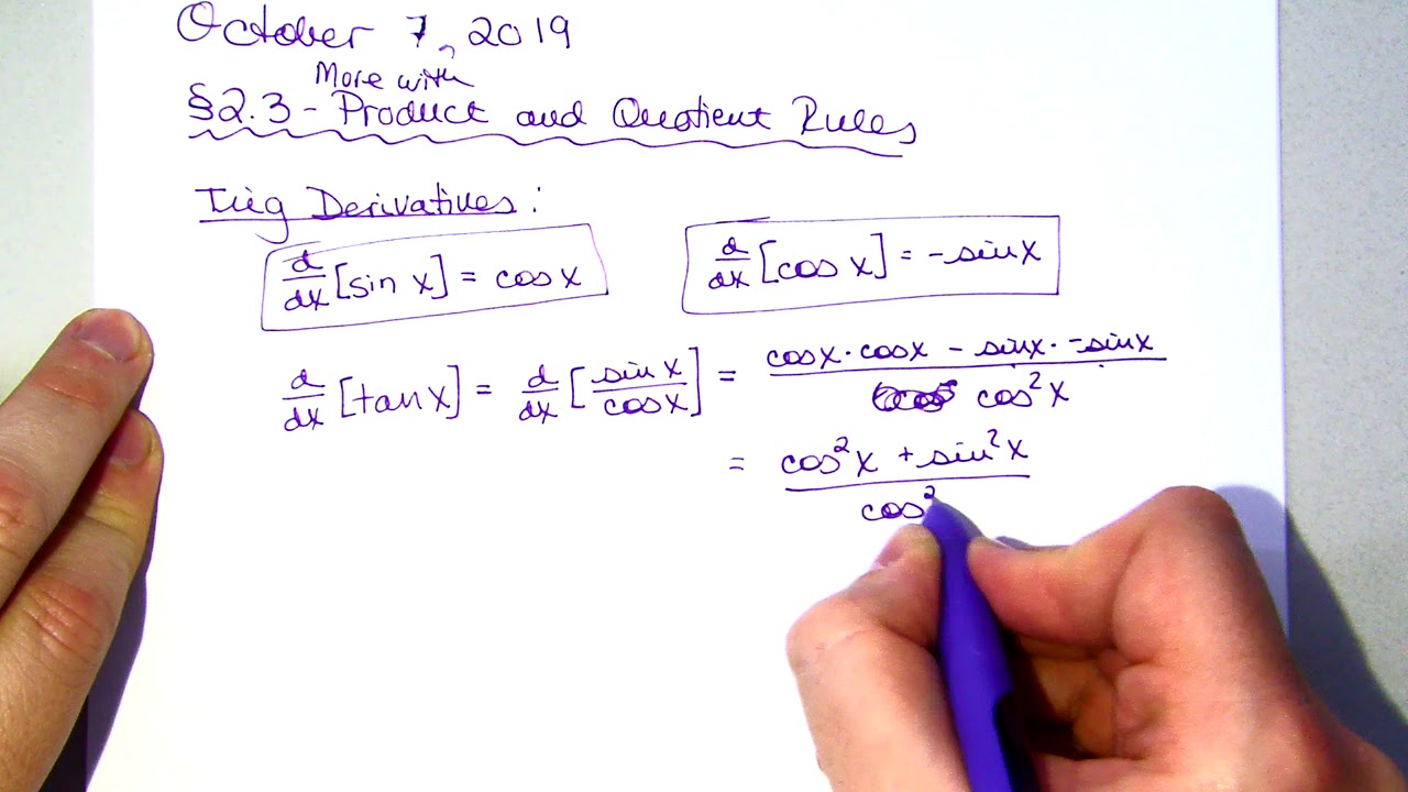 AP Calculus - Section 2.3, Day 2 (Part 1) - YouTube