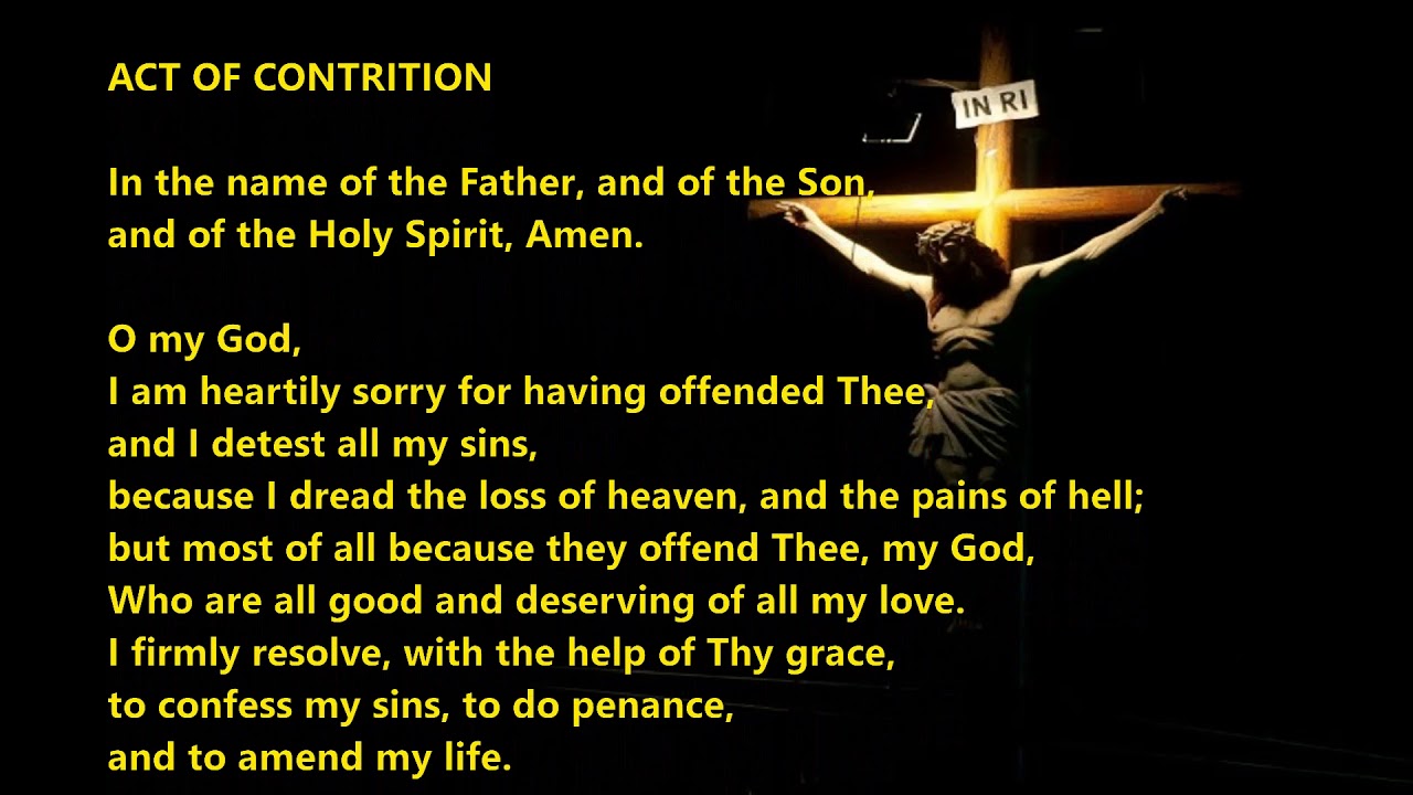 Act of Contrition - YouTube