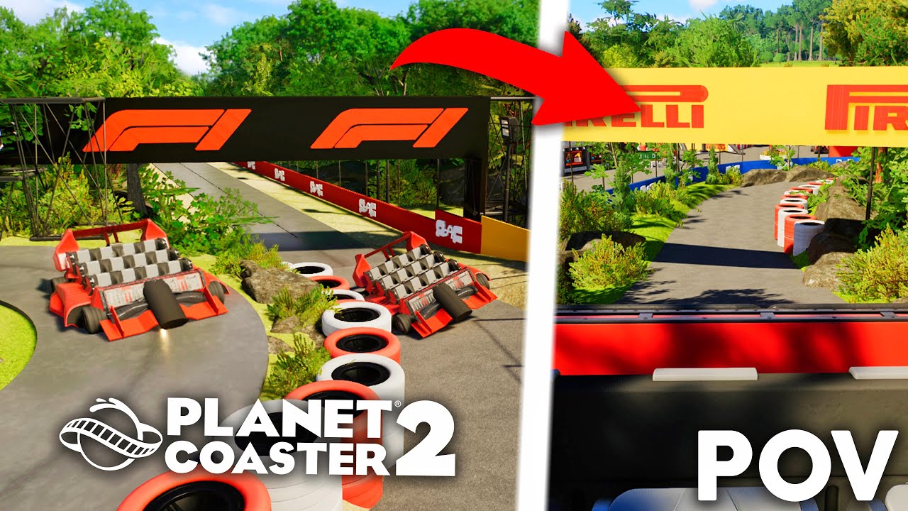 I built an F1 Test Track Ride in Planet Coaster 2!! - YouTube