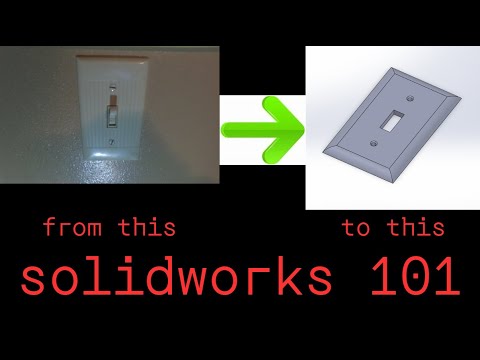 lightswitch plate tutorial in SolidWorks. - YouTube