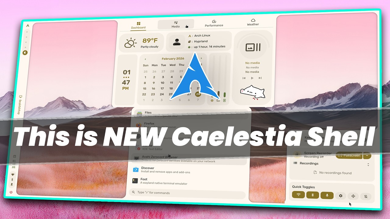 The Most Beautiful Linux Desktop? Caelestia Shell & Hyprland Setup (NEW ...