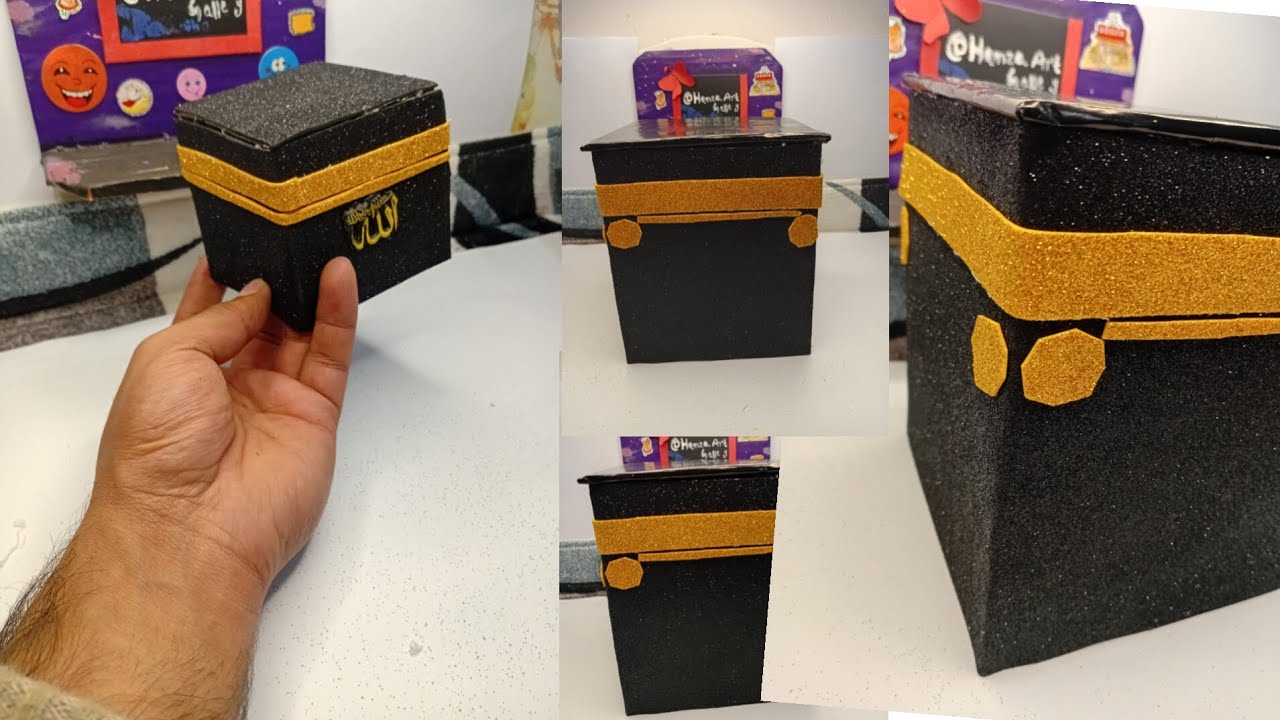 How to Make Beautiful Kaaba with Cardboard | Easy DIY Kaaba Craft ...