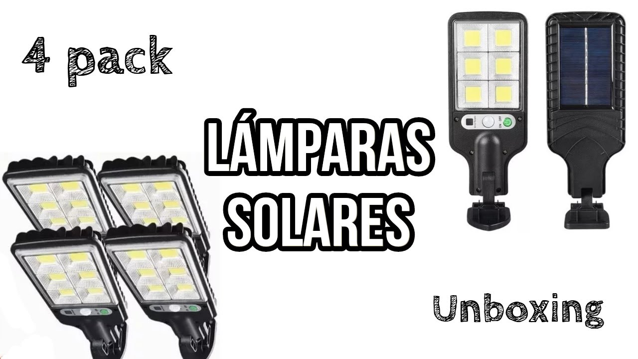 Lámpara solares (paquete de 4) || || Unboxing || Desempaquetado - YouTube